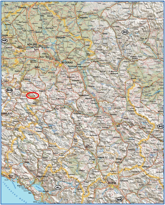 Mapa Srbije Ljubovija – superjoden